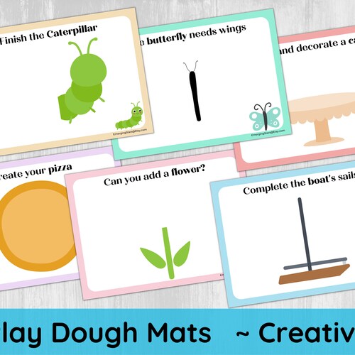 Printable Play Dough Mats for Children/ Montessori Placemats - Etsy