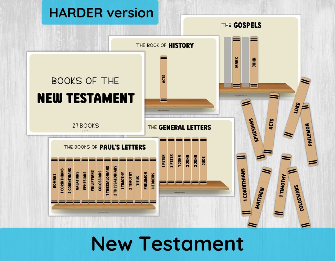 NEW TESTAMENT Books of the Bible Kids Sorting Activity/ Children's ...
