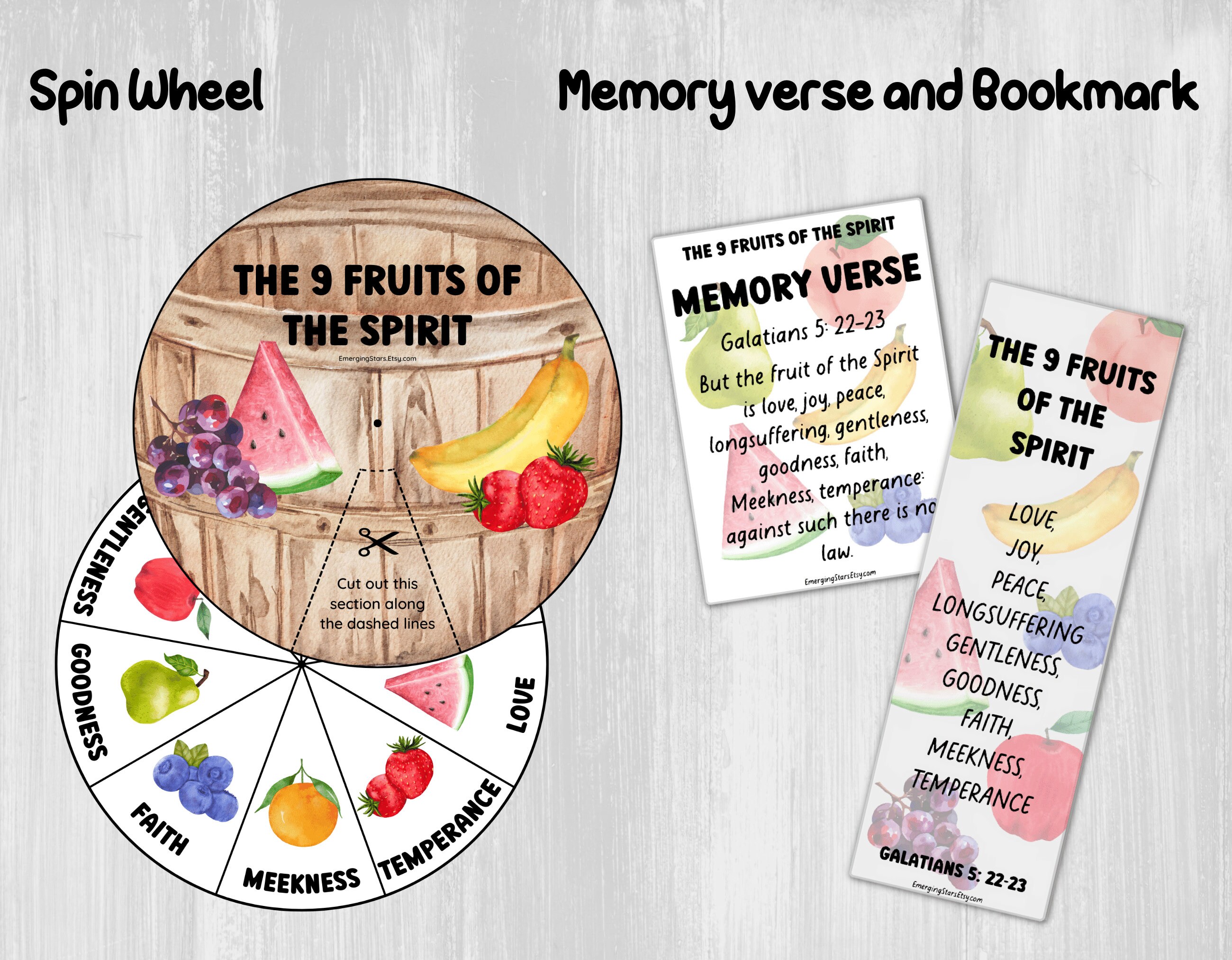 Fruit of the Spirit Kids Bible Sunday School Lesson, Christian ...