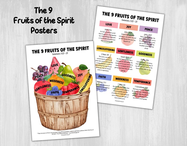 Fruit of the Spirit Kids Bible Sunday School Lesson, Christian ...