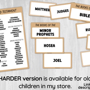 Flashcards Books of the Bible/ Children's Bible Sorting Activity ...