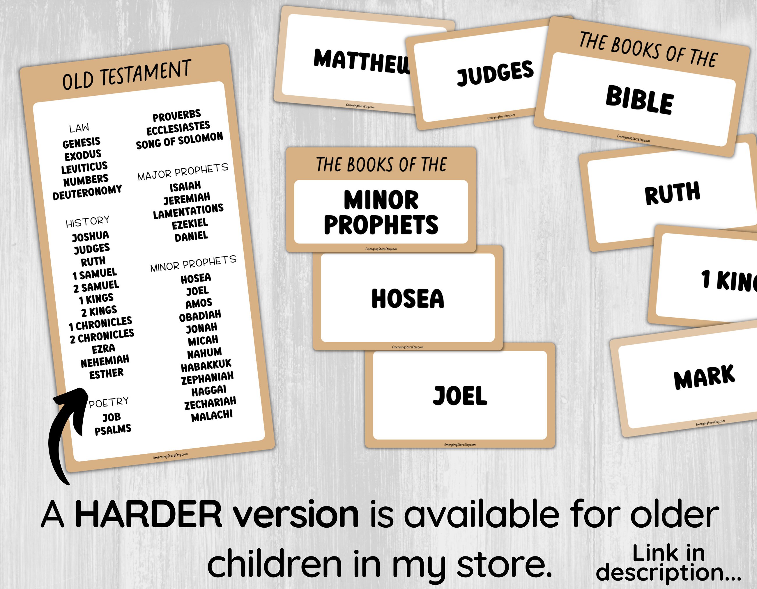 Flashcards Books of the Bible/ Children's Bible Sorting Activity ...