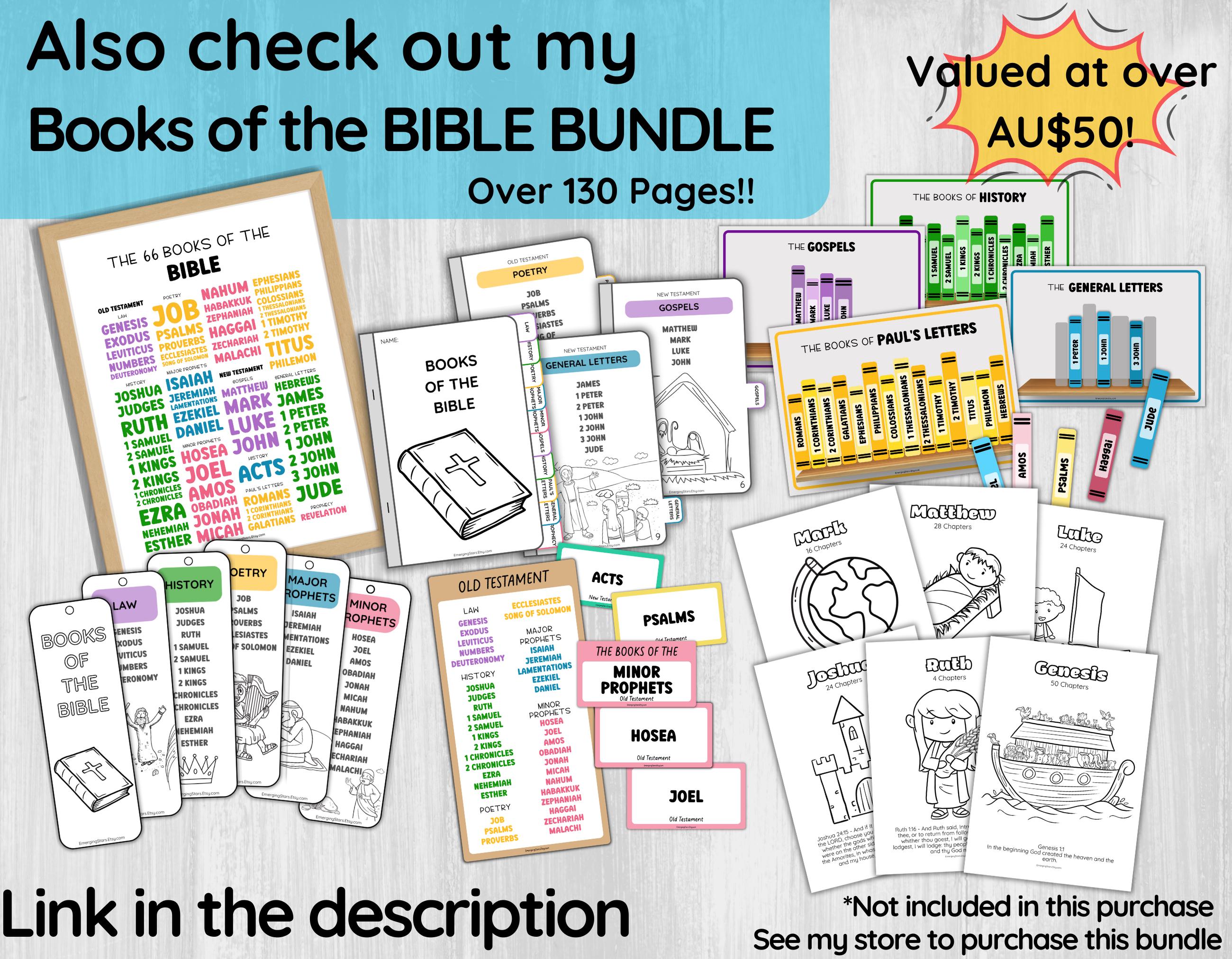 Flashcards Books of the Bible/ Children's Bible Sorting Activity ...