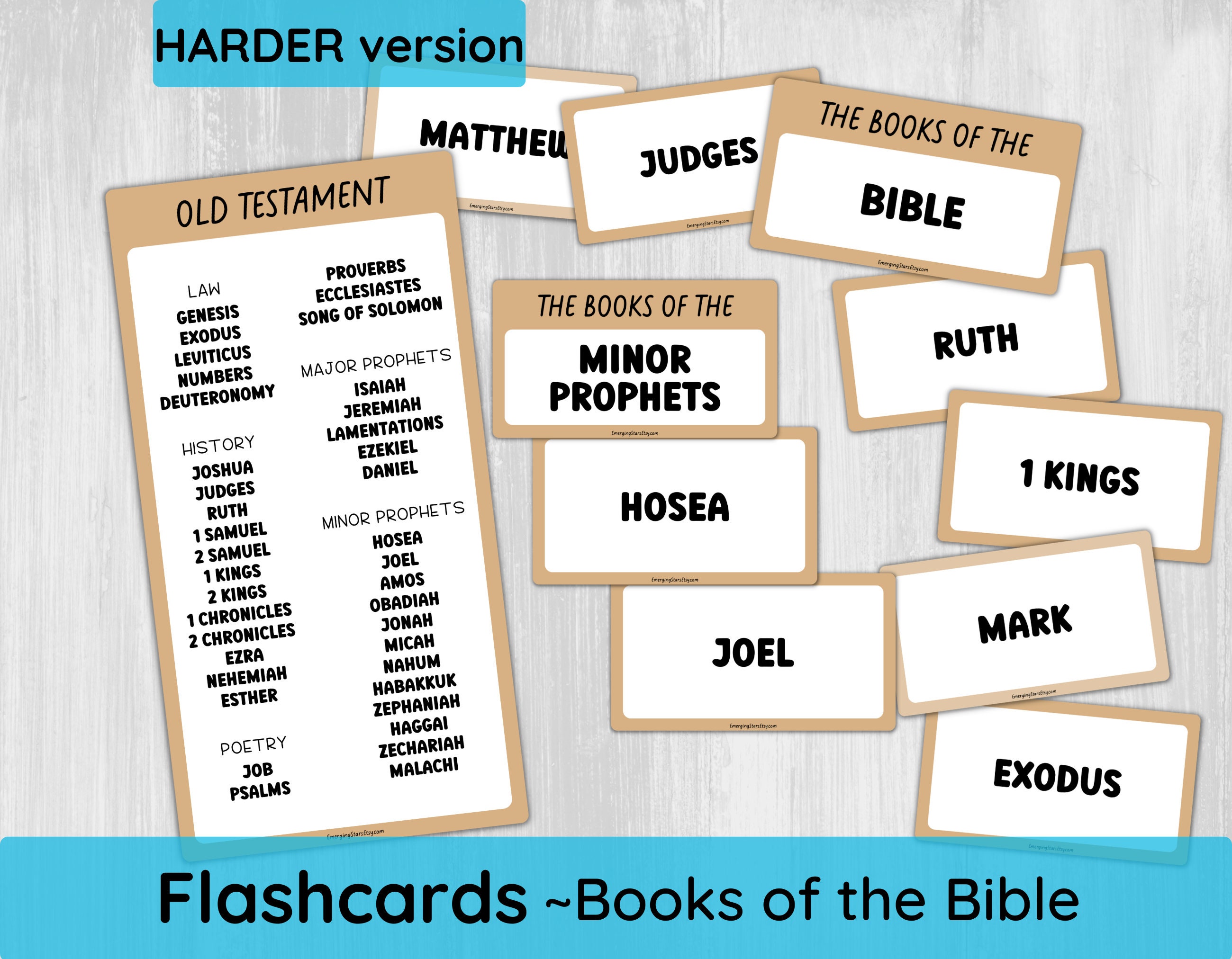 Flashcards Books of the Bible/ Children's Bible Sorting Activity ...