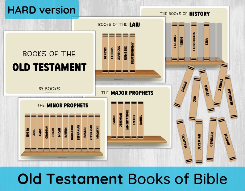 Old Testament Books of the Bible Kids Sorting Activity/ - Etsy