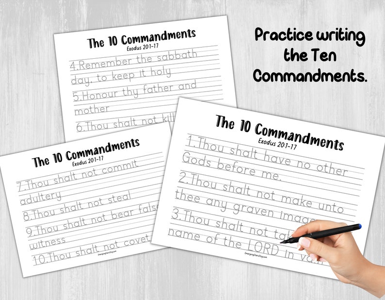 10 Commandments Moses Bible Story, Sunday School Game, Christian Kids ...