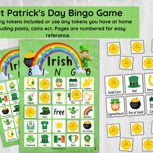 St Patrick's Day Kids Bingo Cards/ Saint Patricks Day Printable Bingo ...