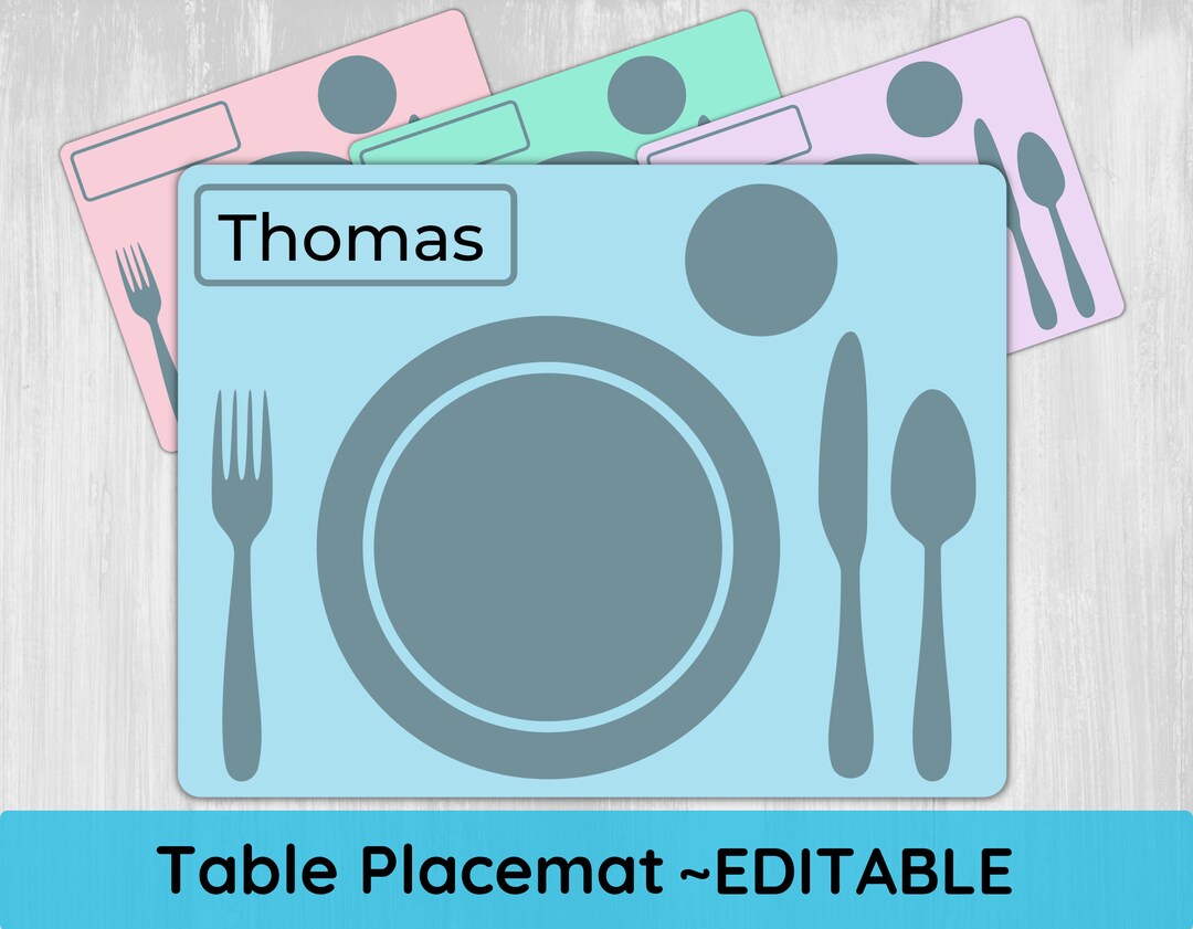 Toddler Montessori Placemat/ Preschool Personalized Name Custom ...