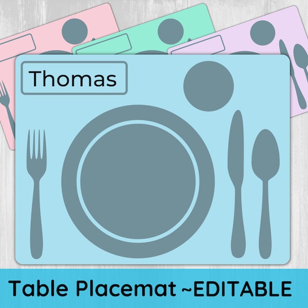 Custom Placemat Printable - Etsy