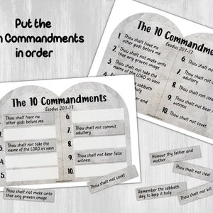 10 Commandments Moses Bible Story, Sunday School Game, Christian Kids ...