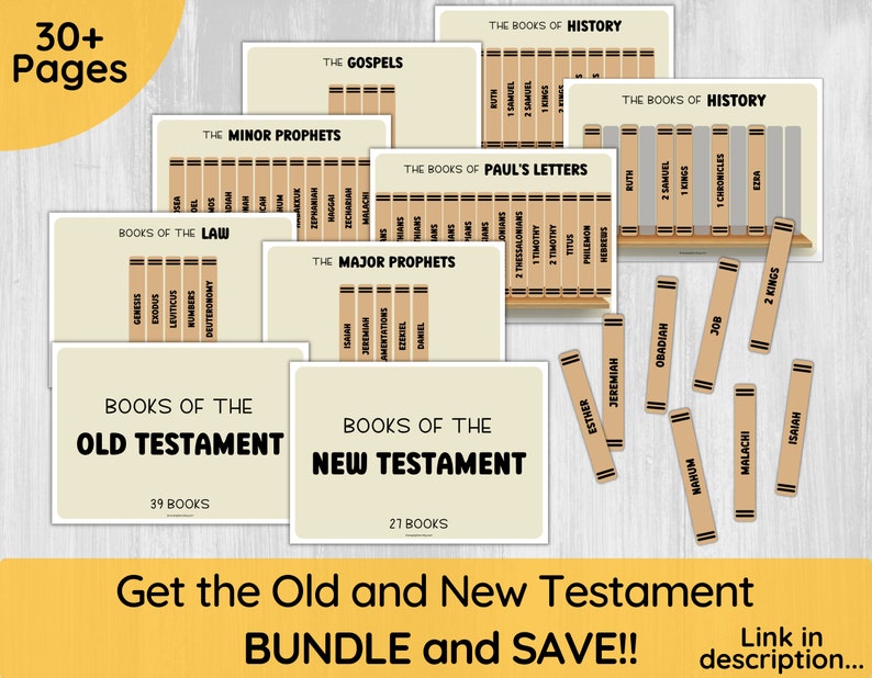 Old Testament Books of the Bible Kids Sorting Activity/ Children's ...