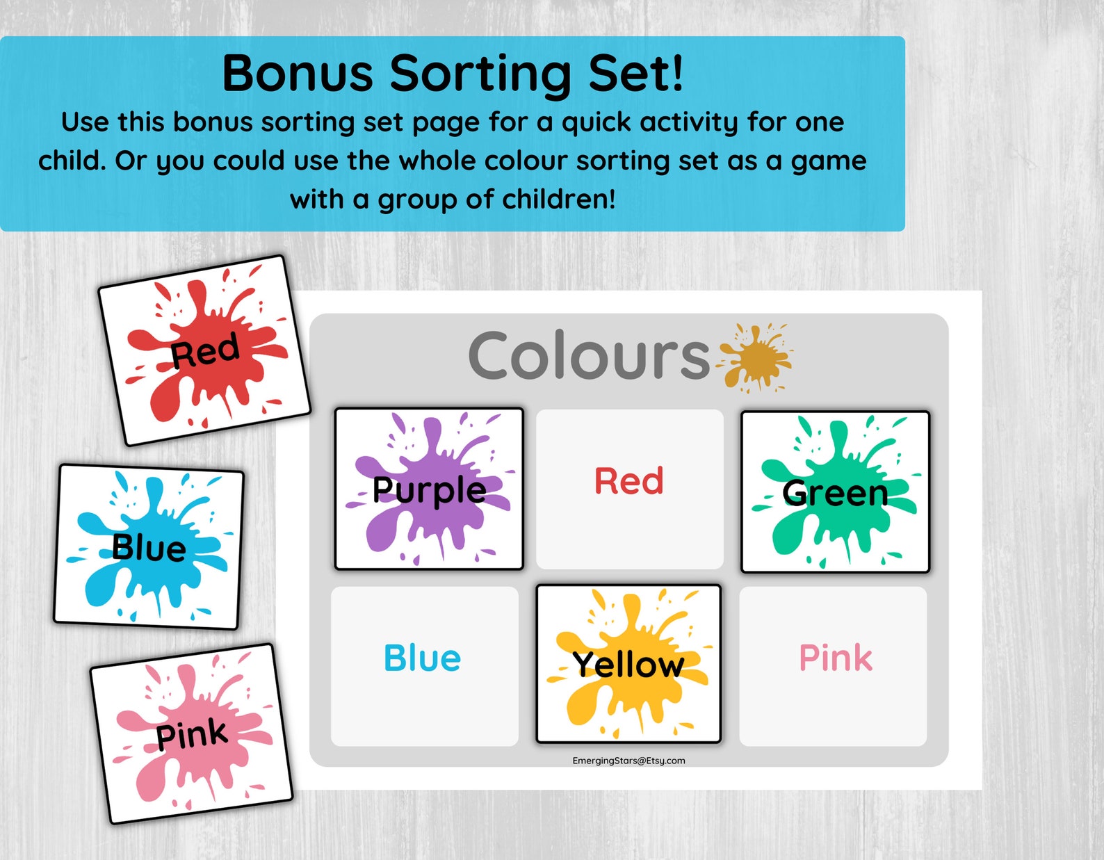Color Sorting Activity Printable/ Colour Matching for Toddlers ...