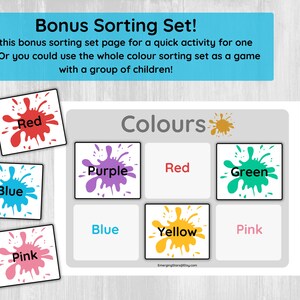 Color Sorting Activity Printable/ Colour Matching for Toddlers ...