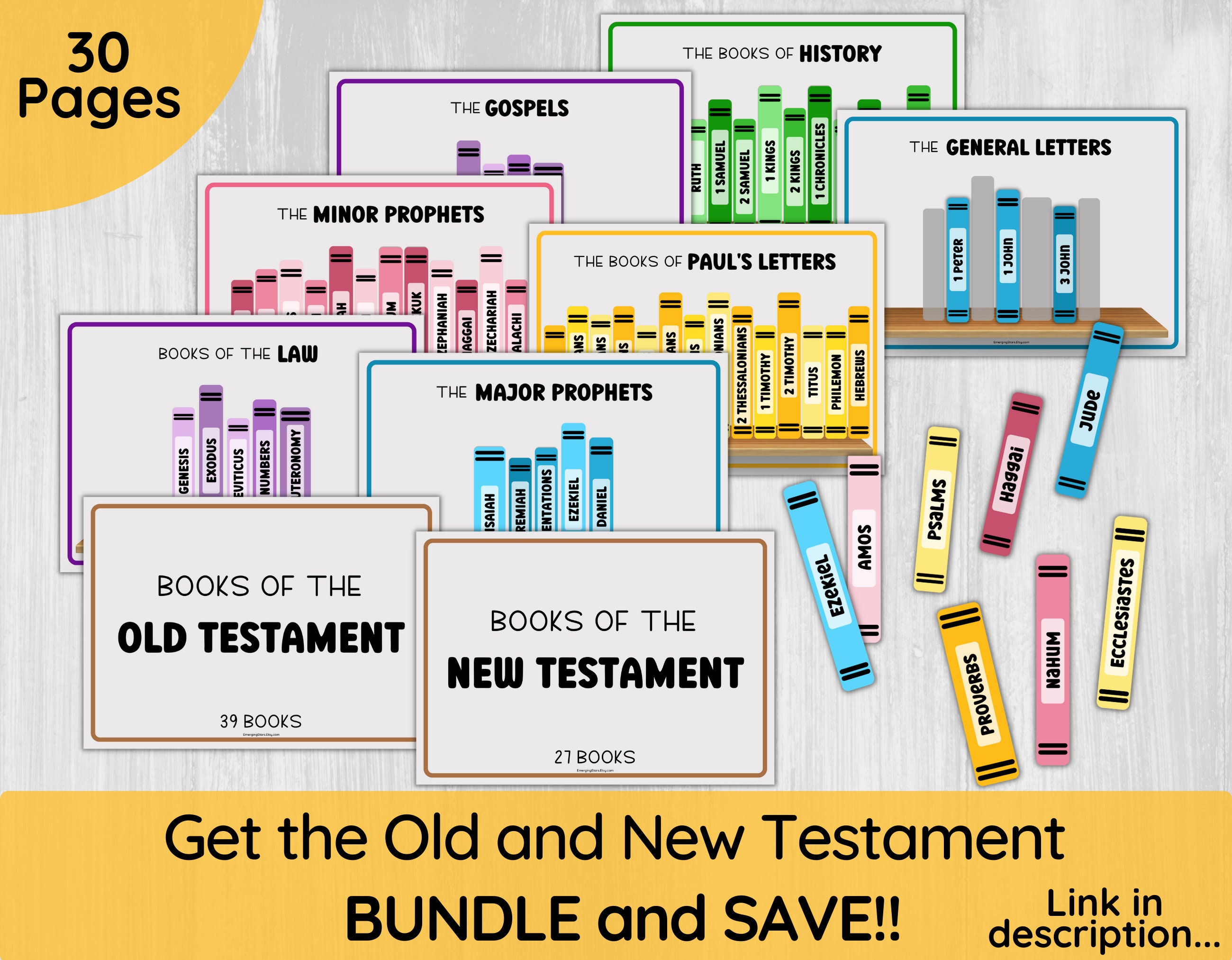 New Testament Books of the Bible Kids Sorting Activity Printable ...