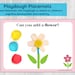 Printable Play Dough Mats for Children/ Montessori Placemats for ...