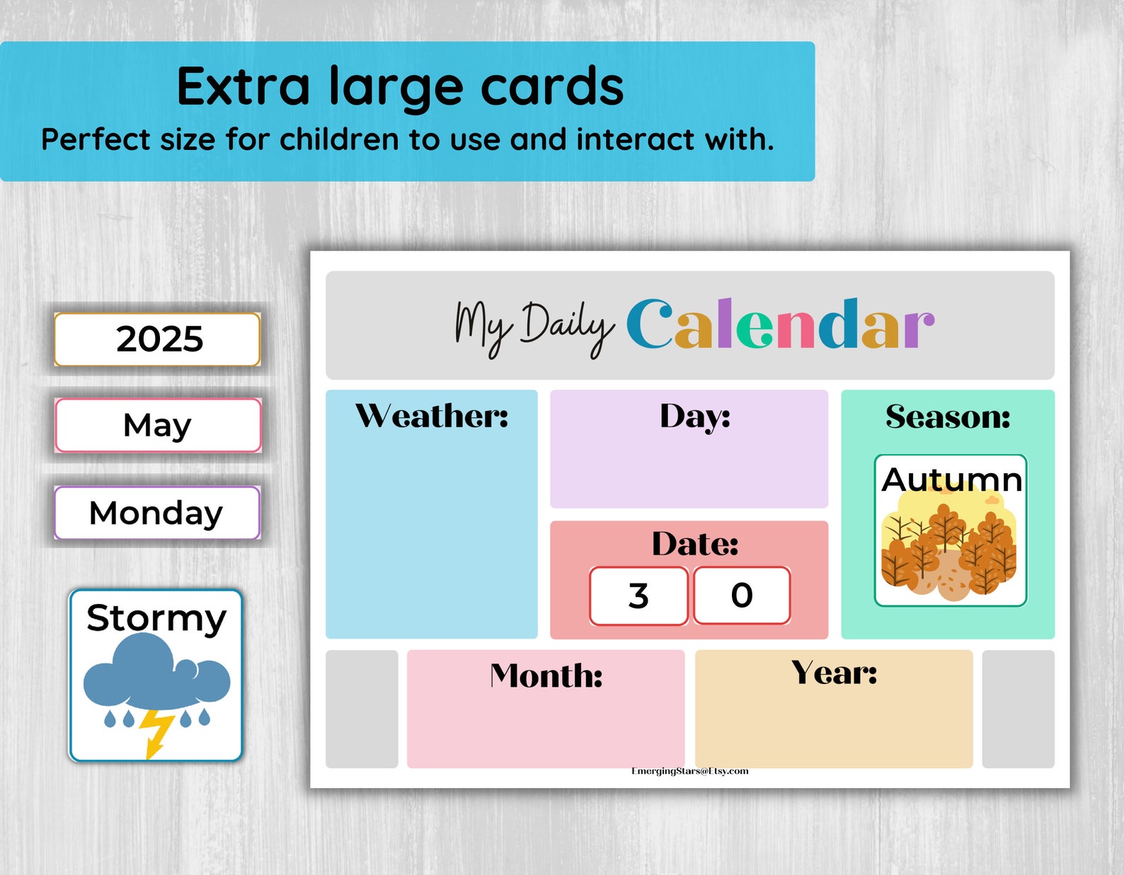 My Daily Calendar/ Montessori Interactive Calendar/ Morning Routine for ...