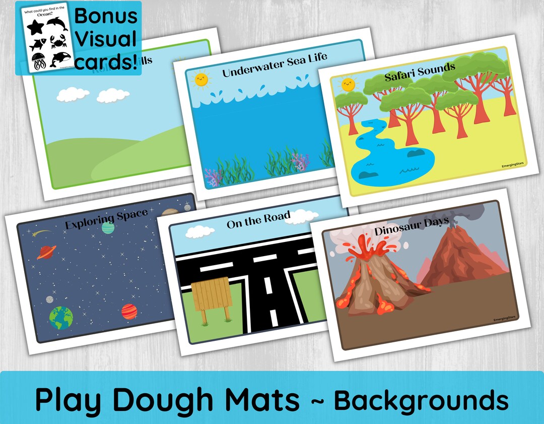 Play Dough Mats /toddler Play Dough Mat Activity /play Doh / - Etsy