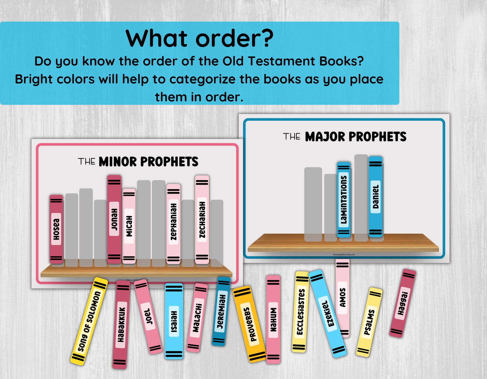 Old Testament Books of the Bible Kids Sorting Activity/ Children's ...