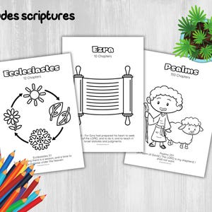 Kids Coloring in Pages Old Testament Books of the Bible Printable ...