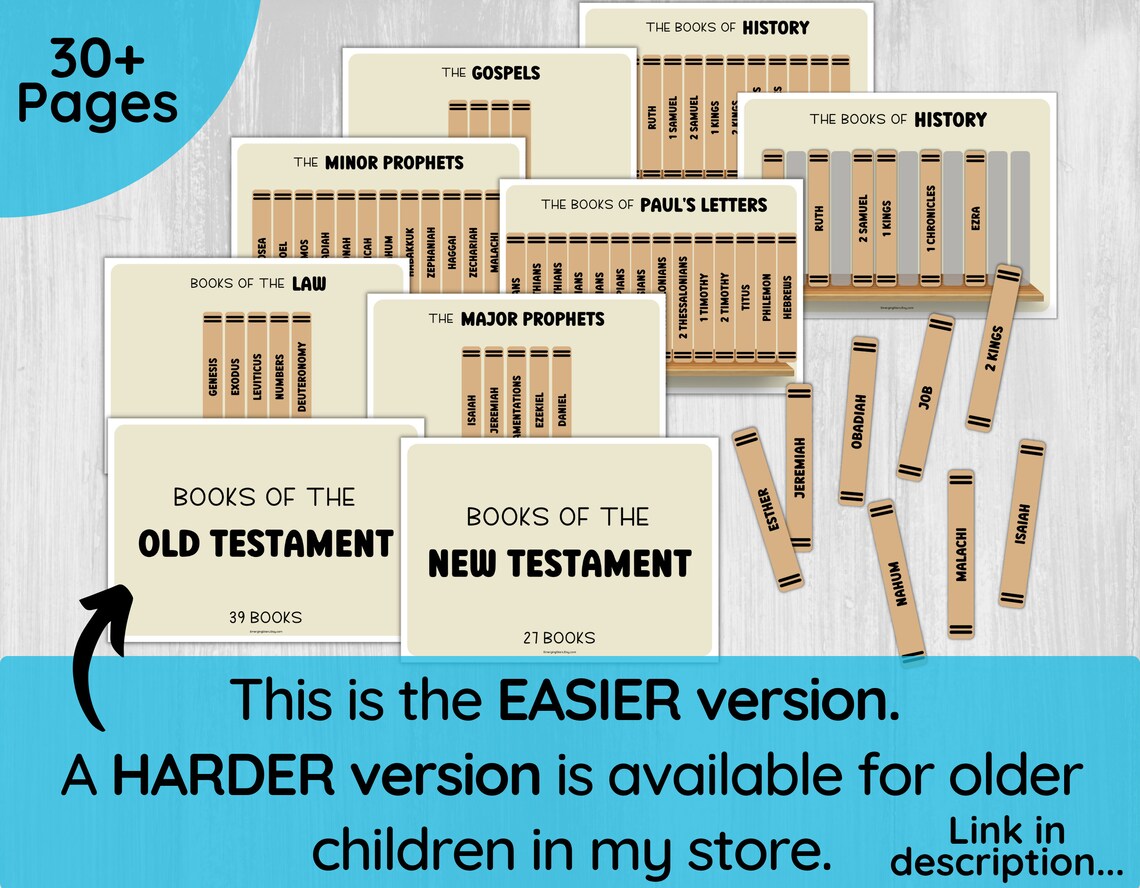 Old Testament Books of the Bible Kids Sorting Activity/ - Etsy Australia