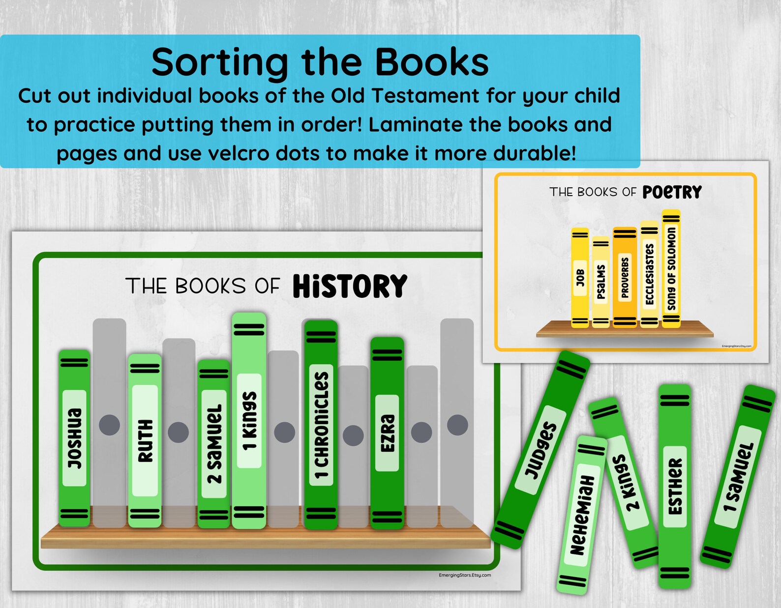 Old Testament Books of the Bible Kids Sorting Activity/ - Etsy Australia