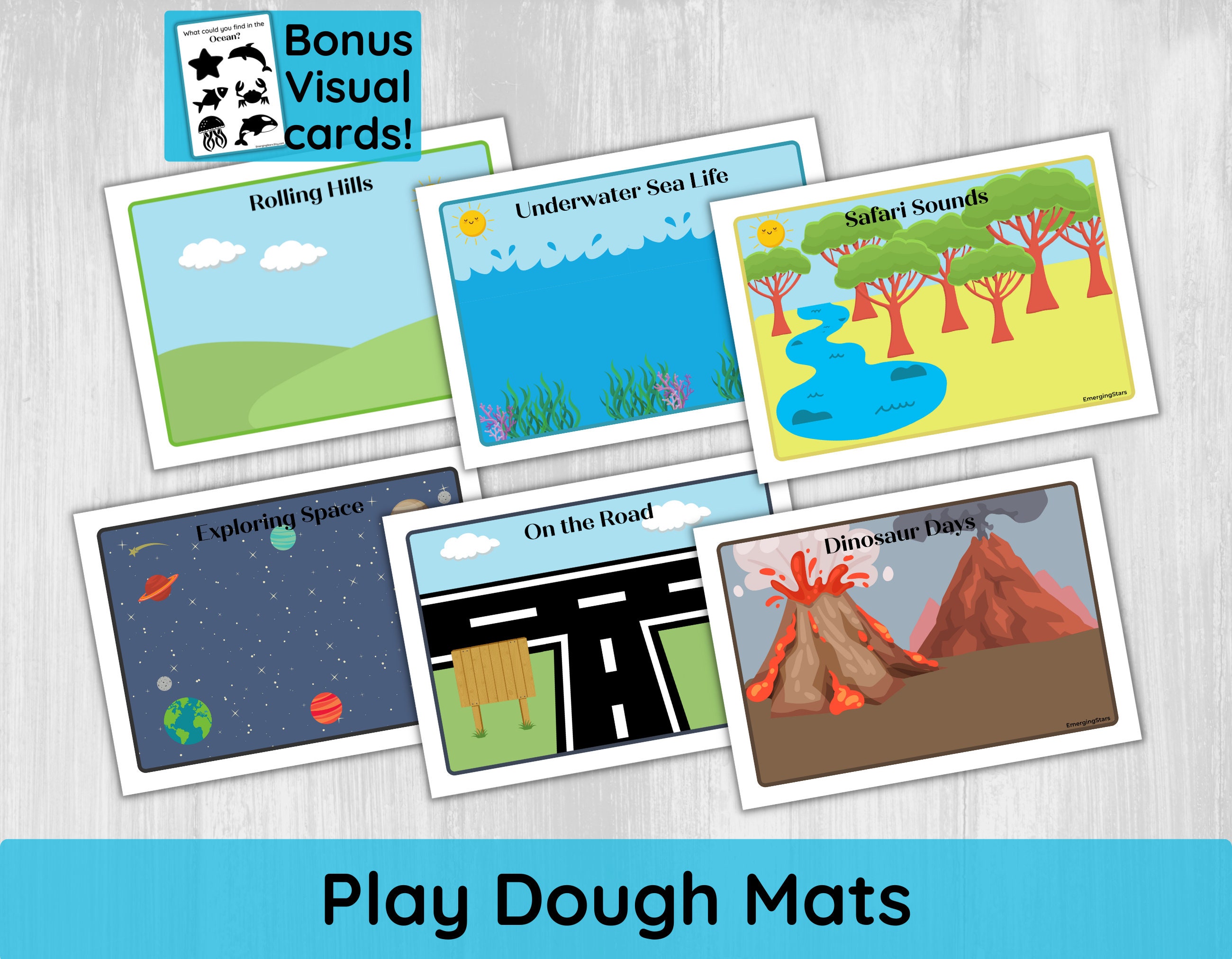 Play Dough Mats /toddler Play Dough Mat Activity /play Doh / Montessori ...