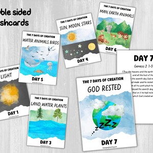 7 Days of Creation Printable Kids Bible Activity, Sunday School Story ...
