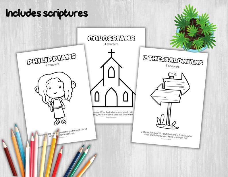 Preschool Coloring in Activity, Christian New Testament Books of the ...