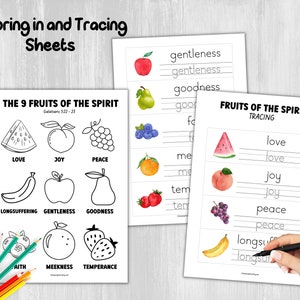 Fruit of the Spirit Kids Bible Sunday School Lesson, Christian ...