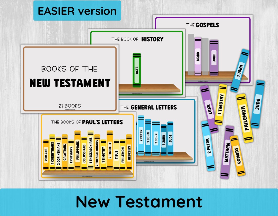 New Testament Books of the Bible Kids Sorting Activity Printable ...