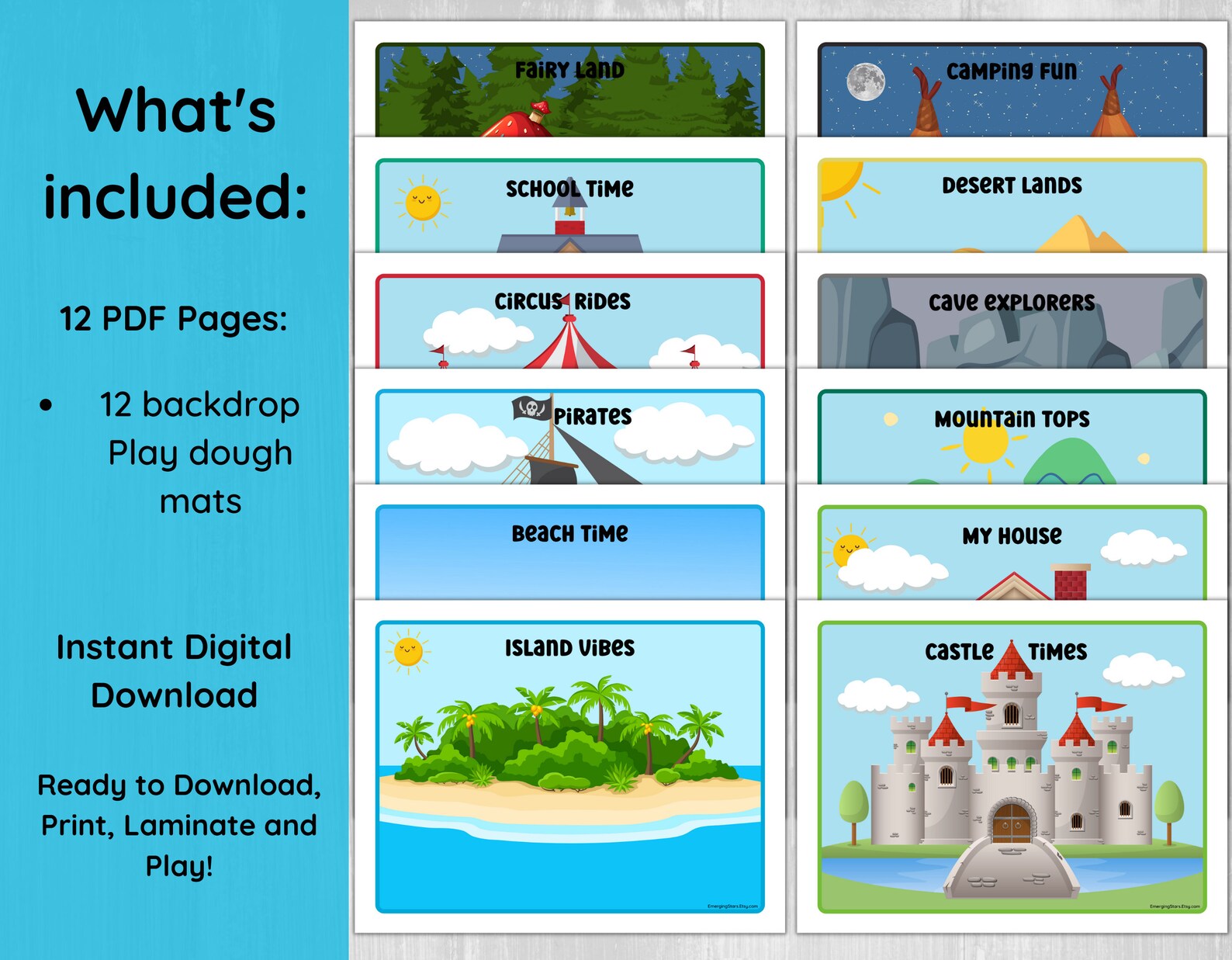 Play Dough Mats/ Toddler Play Dough Mat Activity/ Play Doh/ Montessori ...