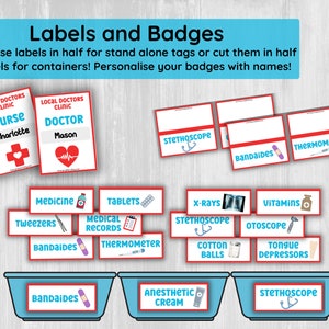 Doctors Pretend Play Set for Kids/ Printable Children's Dramatic Play ...