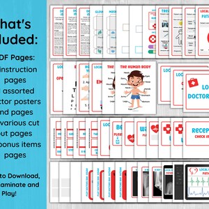 Doctors Pretend Play Set for Kids/ Printable Children's Dramatic Play ...