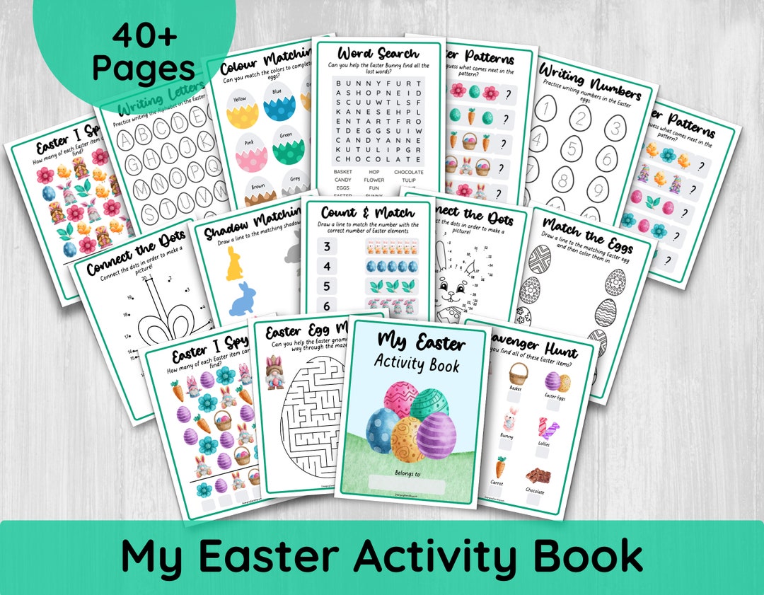 Kids Easter Worksheets, Easter Printable Activities, Toddler Easter ...