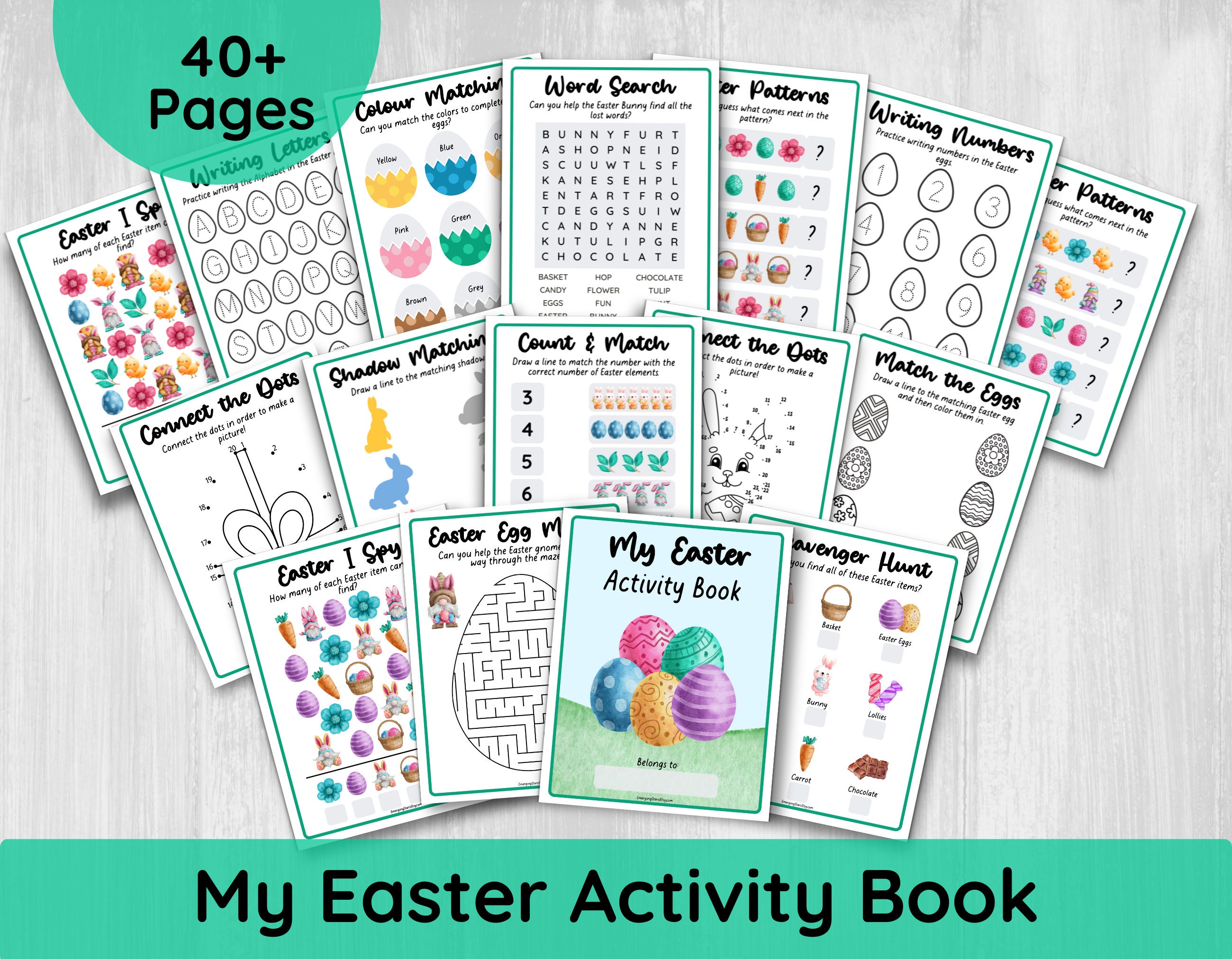 Kids Easter Worksheets, Easter Printable Activities, Toddler Easter ...