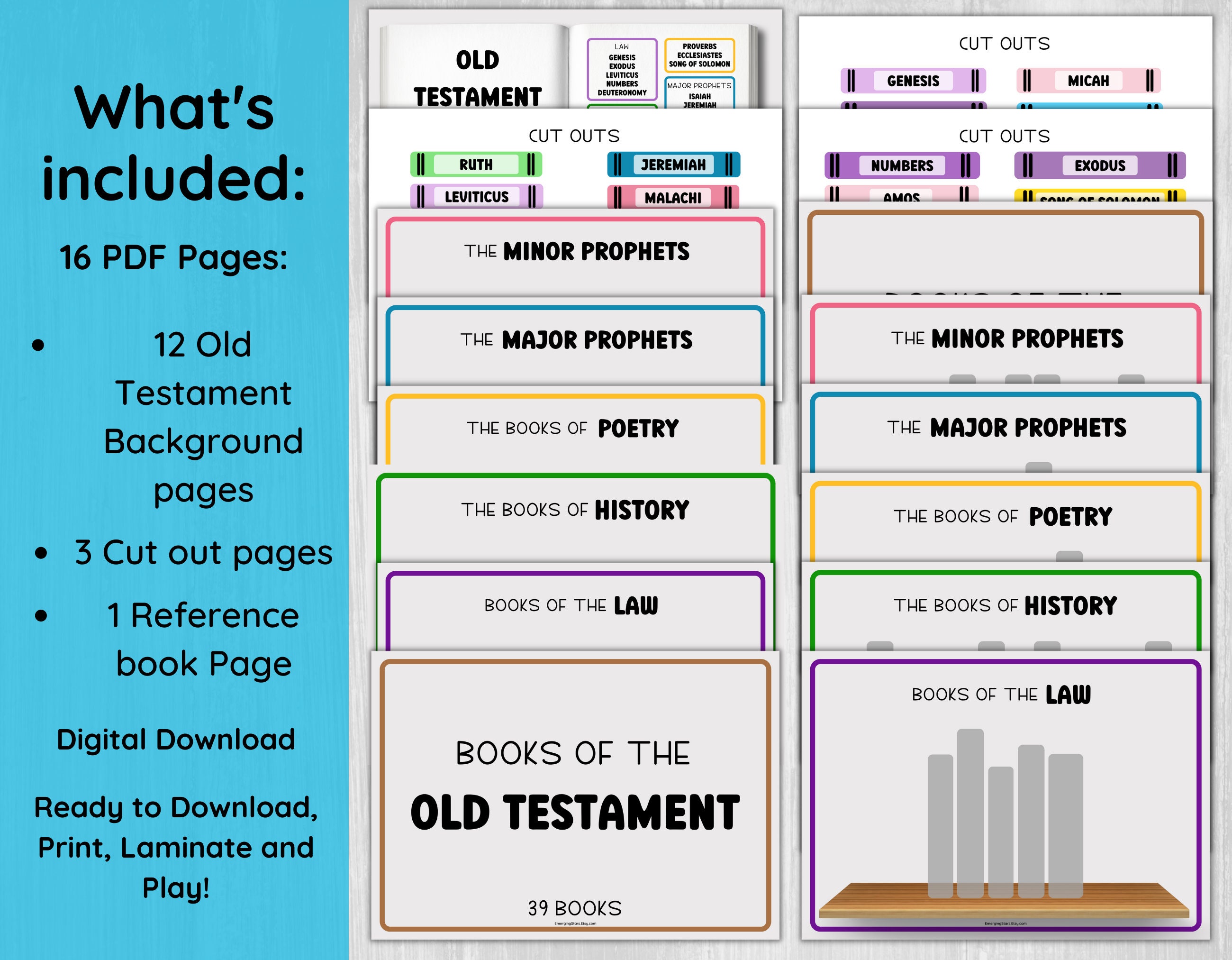Old Testament Books of the Bible Kids Sorting Activity/ - Etsy Australia