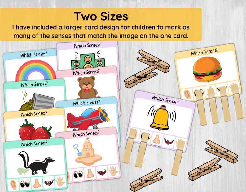 Preschool 5 Senses Activities/ Toddler Five Senses Sorting Activity ...