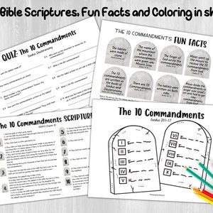 10 Commandments Moses Bible Story, Sunday School Game, Christian Kids ...