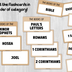Flashcards Books of the Bible/ Children's Bible Sorting Activity ...