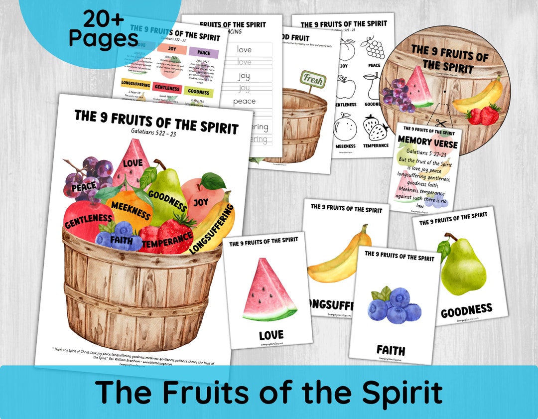 Fruit of the Spirit Kids Bible Sunday School Lesson, Christian ...