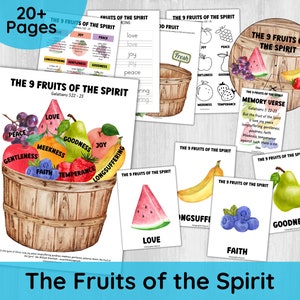Fruit of the Spirit Kids Bible Sunday School Lesson, Christian ...