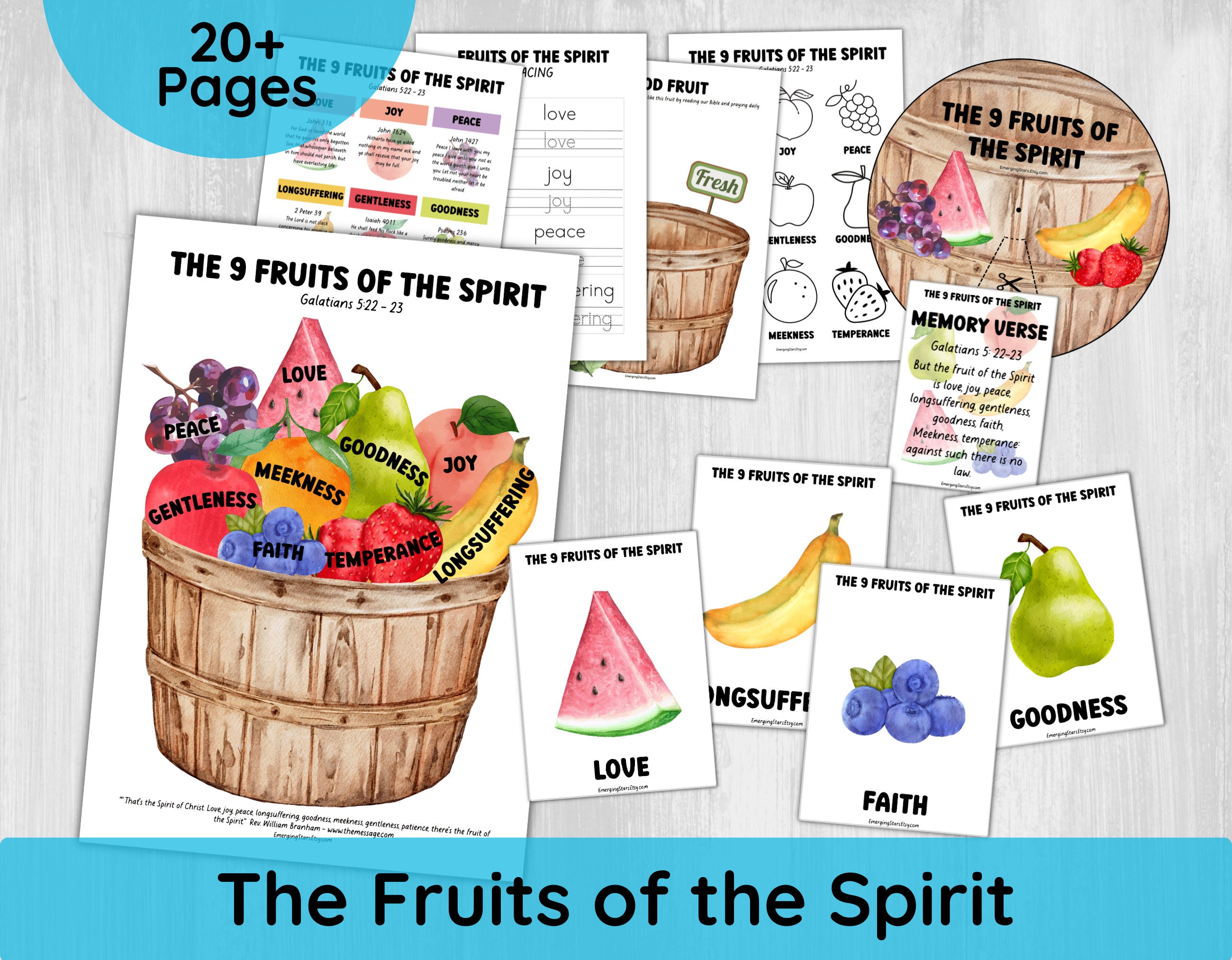 Fruit of the Spirit Kids Bible Sunday School Lesson, Christian ...
