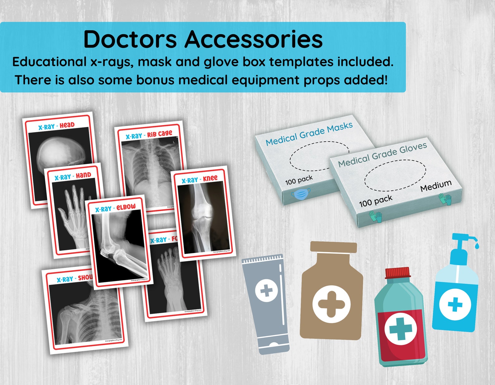 Doctors Pretend Play Set for Kids/ Printable Children's - Etsy