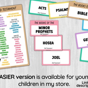 Flashcards Books of the Bible/ Children's Bible Sorting Activity ...