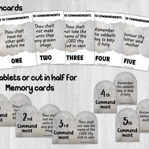 10 Commandments Moses Bible Story, Sunday School Game, Christian Kids ...