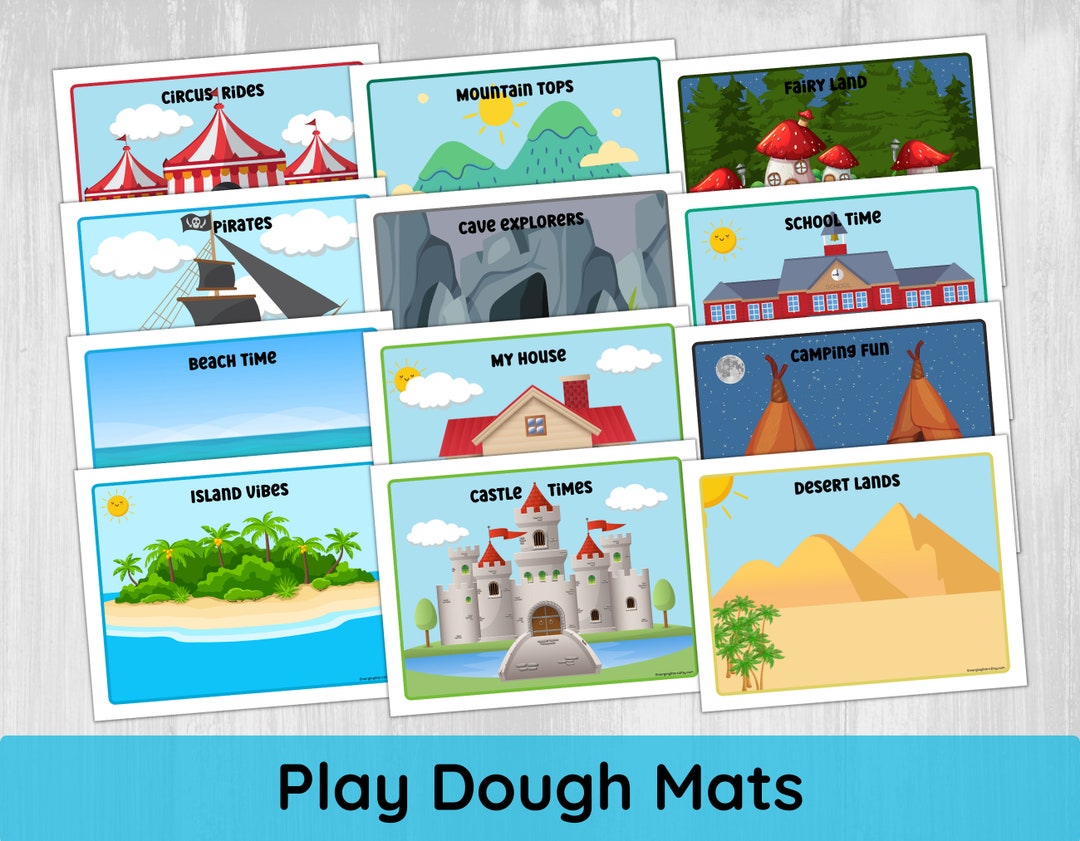 Play Dough Mats/ Toddler Play Dough Mat Activity/ Play Doh/ Montessori ...