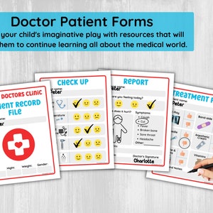 Doctors Pretend Play Set for Kids/ Printable Children's Dramatic Play ...