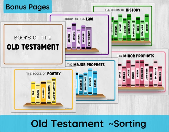 Old Testament Books of the Bible Kids Sorting Activity/ | Etsy