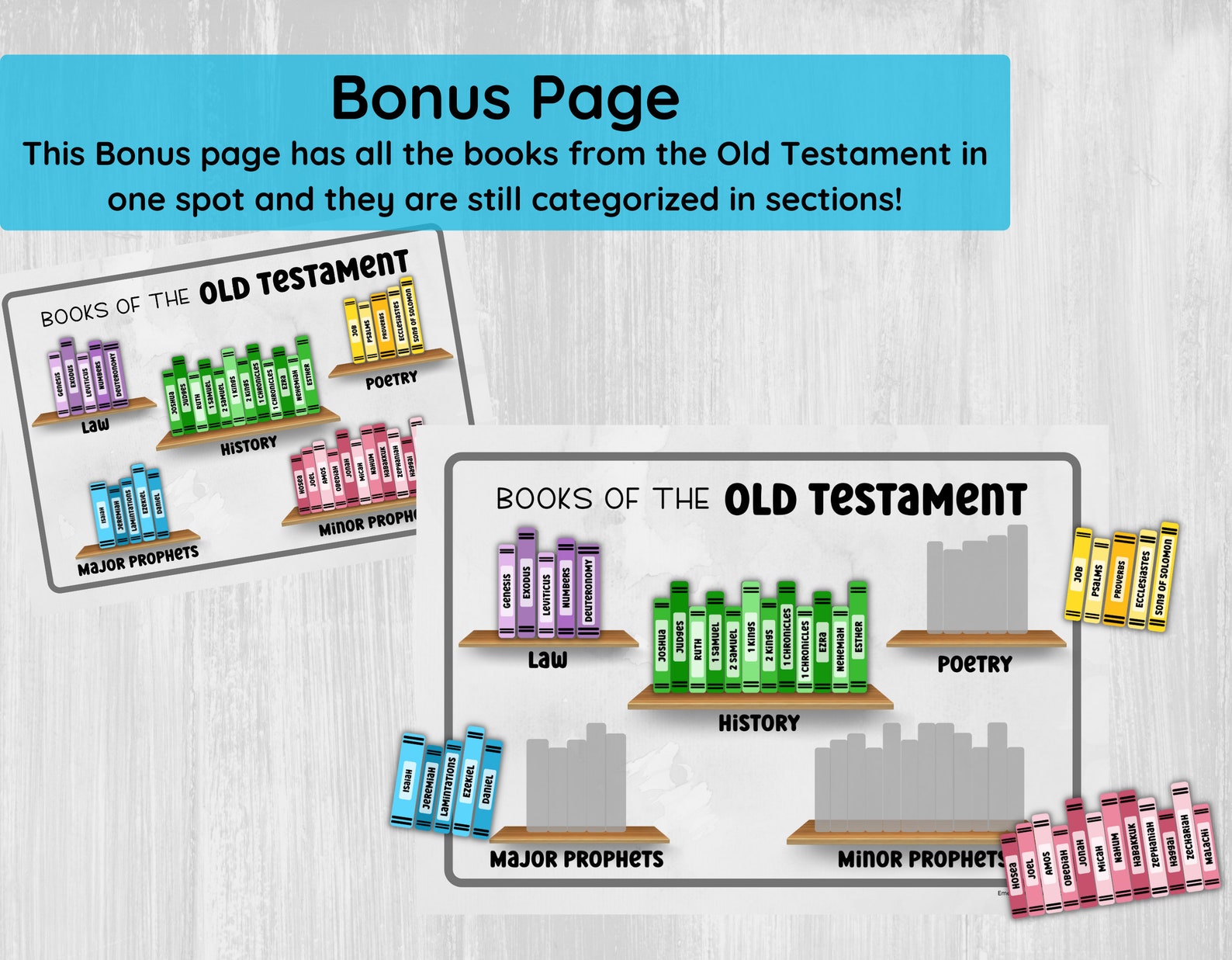 Old Testament Books of the Bible Kids Sorting Activity/ - Etsy Australia