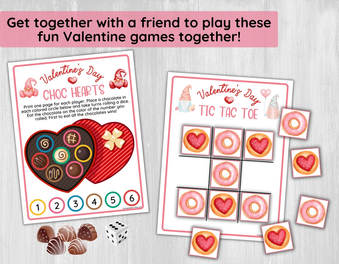 Kids Gnome Valentines Day Activities Printable/ Valentines Day Games ...